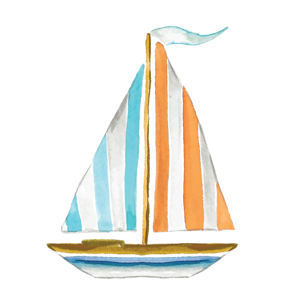 Watercolor Sailboat for Print – Shuler Studio