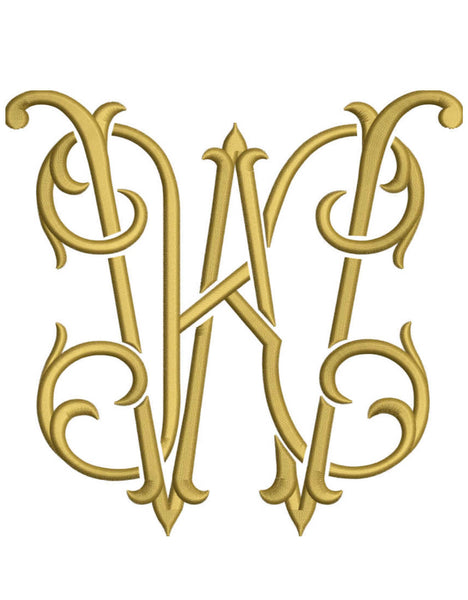Monogram Couture KW for Embroidery – Shuler Studio