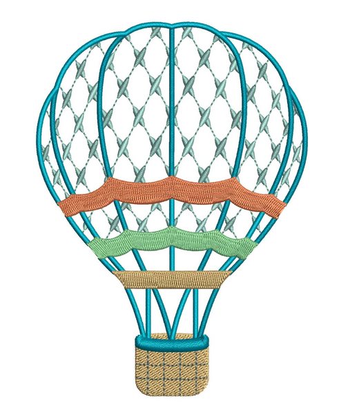 Chic Hot Air Balloon for Embroidery – Shuler Studio