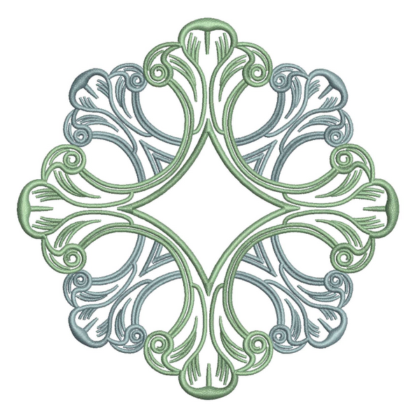 Cartouche Diamond Scroll for Embroidery – Shuler Studio