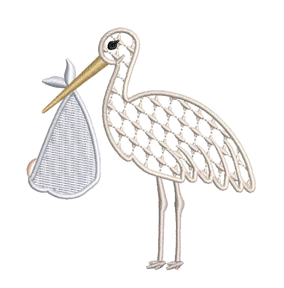 Chic Stork for Embroidery – Shuler Studio