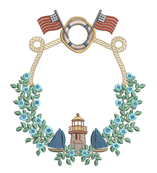 Nantucket Crest for Embroidery – Shuler Studio