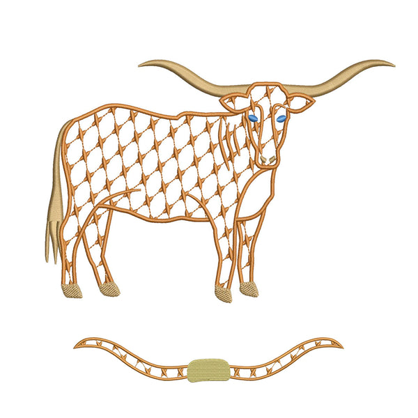 Chic Longhorn for Embroidery – Shuler Studio