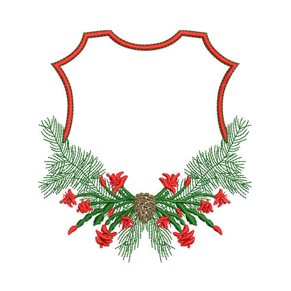 Christmas Cactus Crest for Embroidery – Shuler Studio