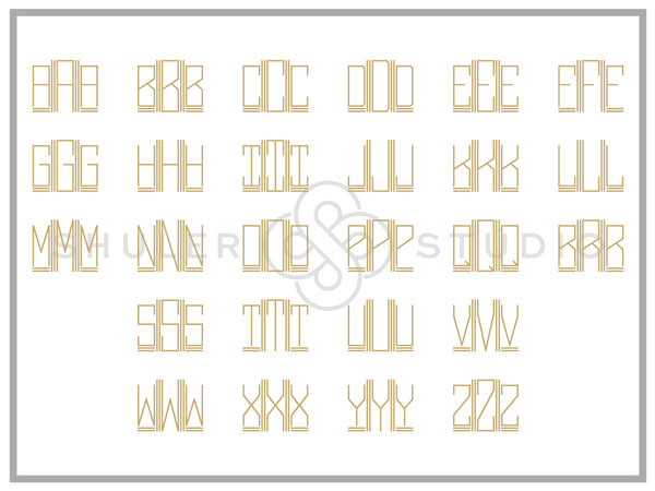 Art Deco Monogram Font