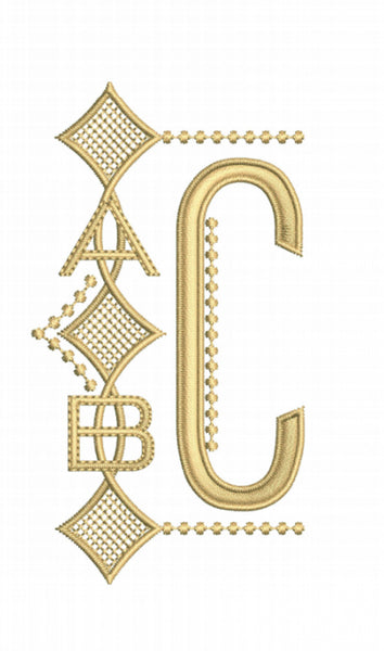 Monogram Retro Font for Embroidery – Shuler Studio