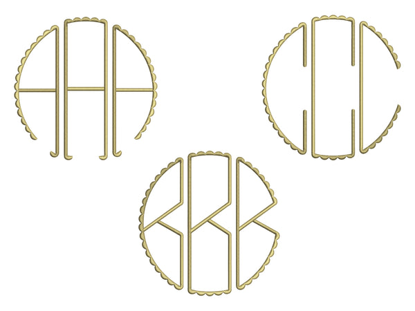 Monogram Scallop Font for Embroidery – Shuler Studio