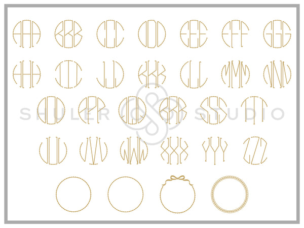 Monogram Scallop Font for Print – Shuler Studio