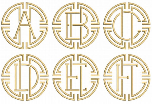 Single Medallion Font for Embroidery – Shuler Studio