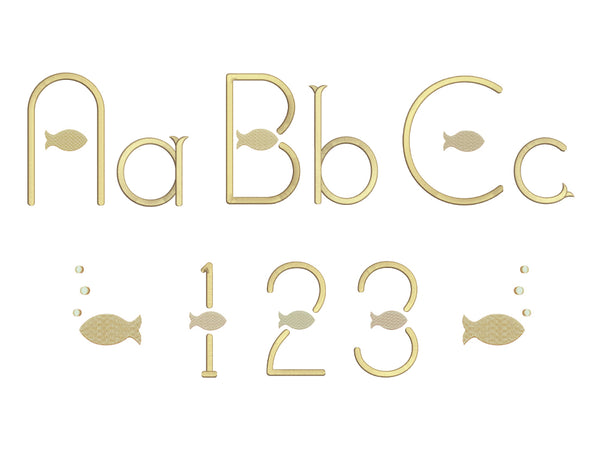 Single Minnow Font for Embroidery – Shuler Studio