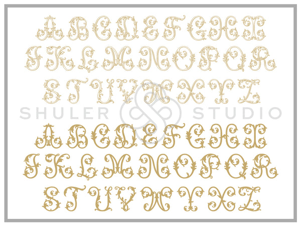 Single Vine Font for Embroidery – Shuler Studio